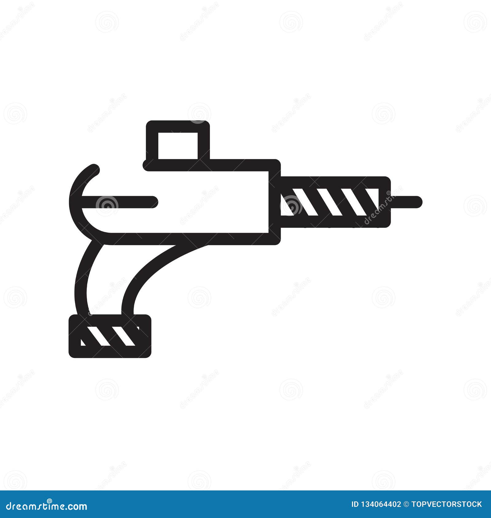 Drill Icon Vector Isolated on White Background, Drill Sign , Line ...