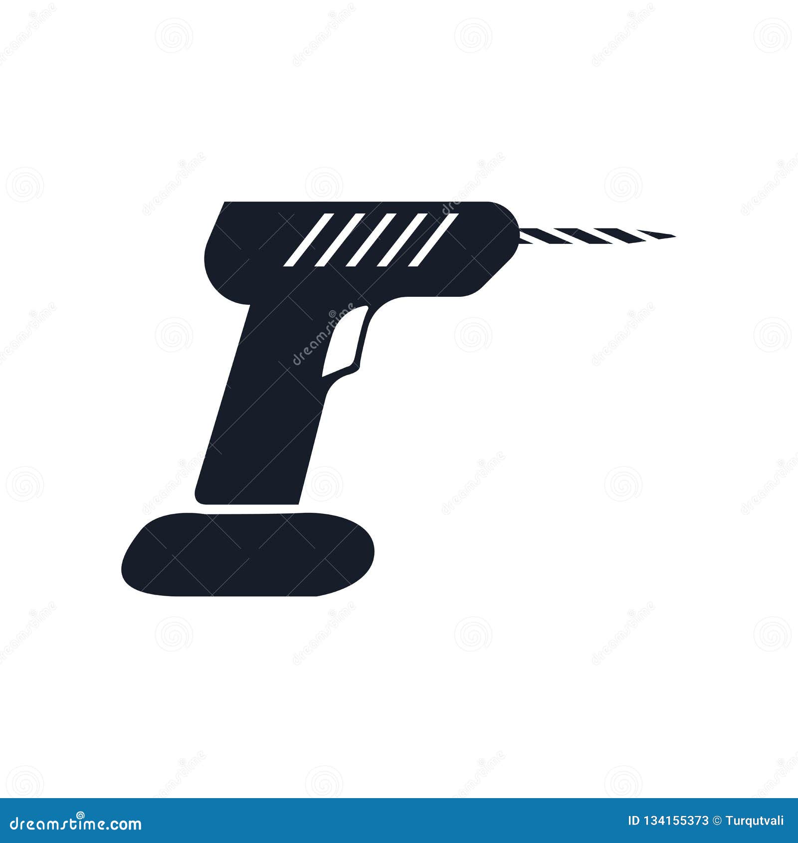 Drill Icon Vector Sign and Symbol Isolated on White Background, Drill ...