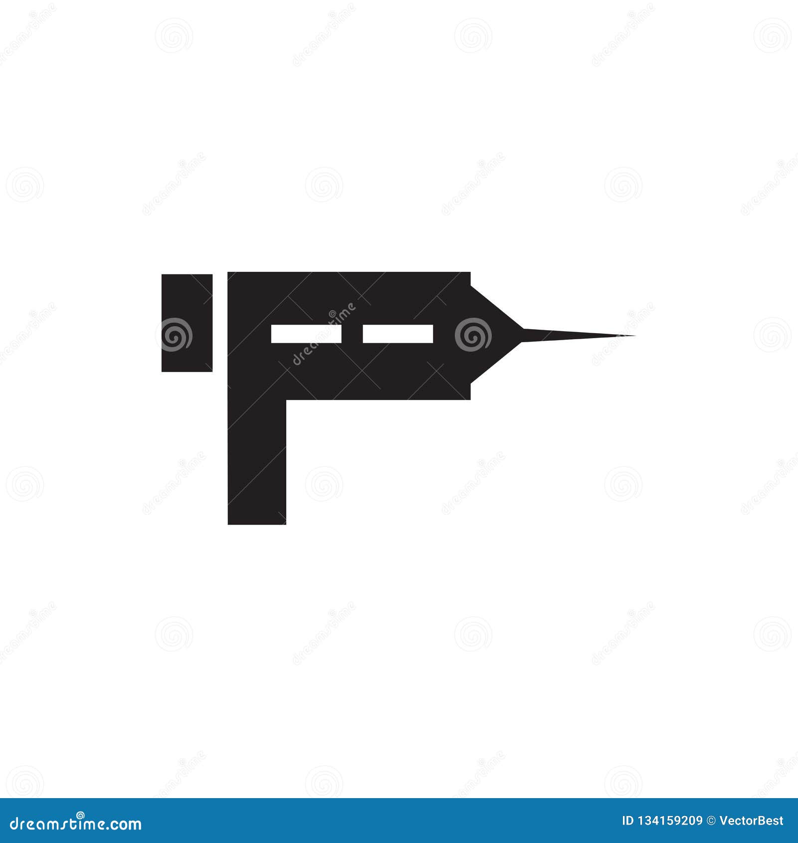 Drill Icon Vector Sign and Symbol Isolated on White Background, Drill ...