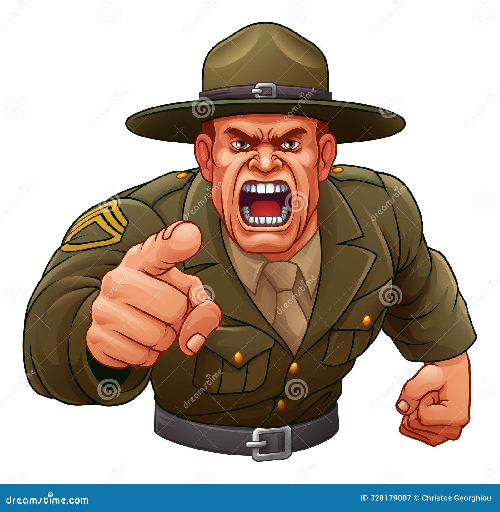 Army Soldier, Infantry Military Man Character In Khaki Uniform Cartoon ...