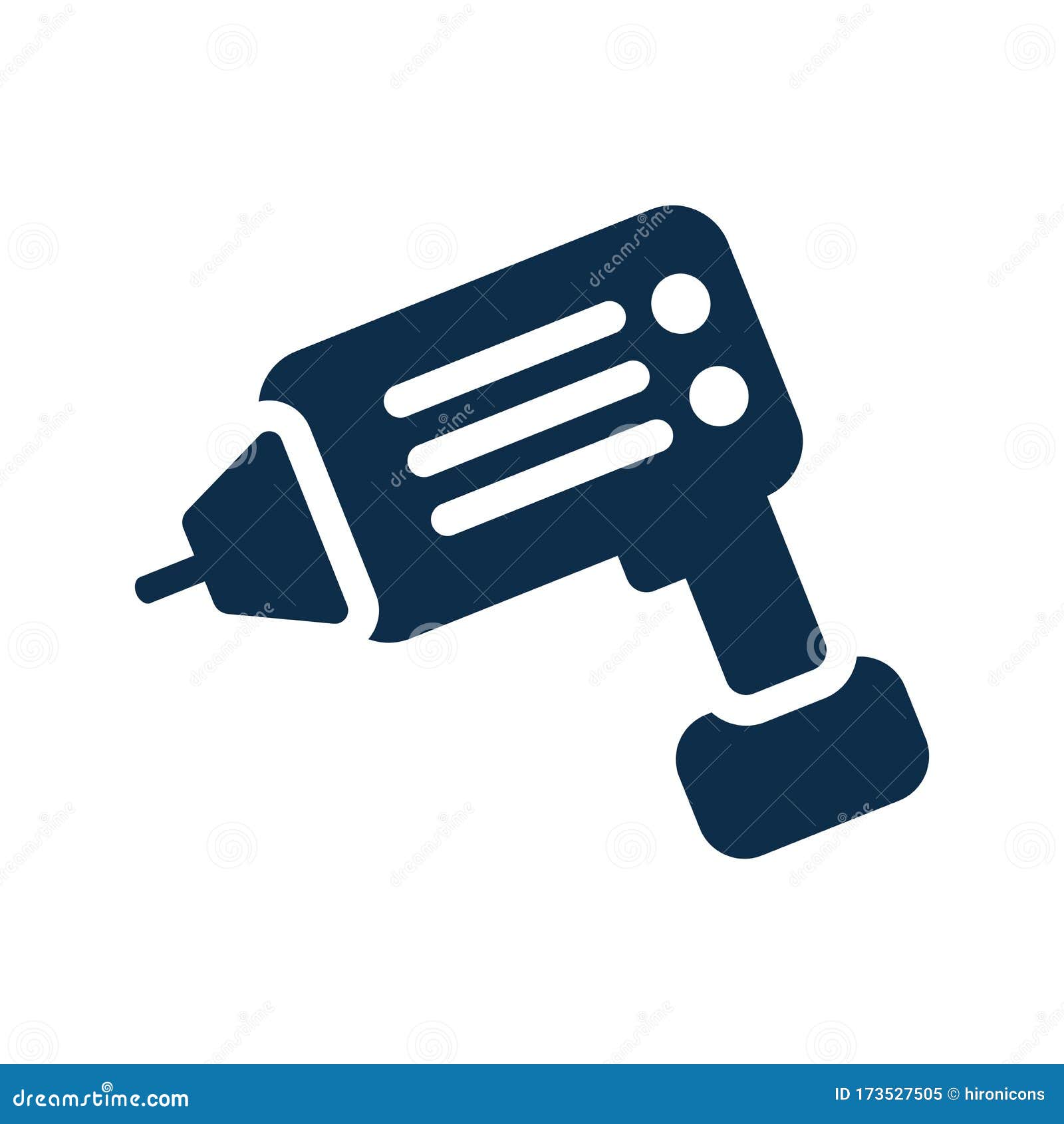 Drill Machine Icon, Engineering Equipment Stock Illustration ...