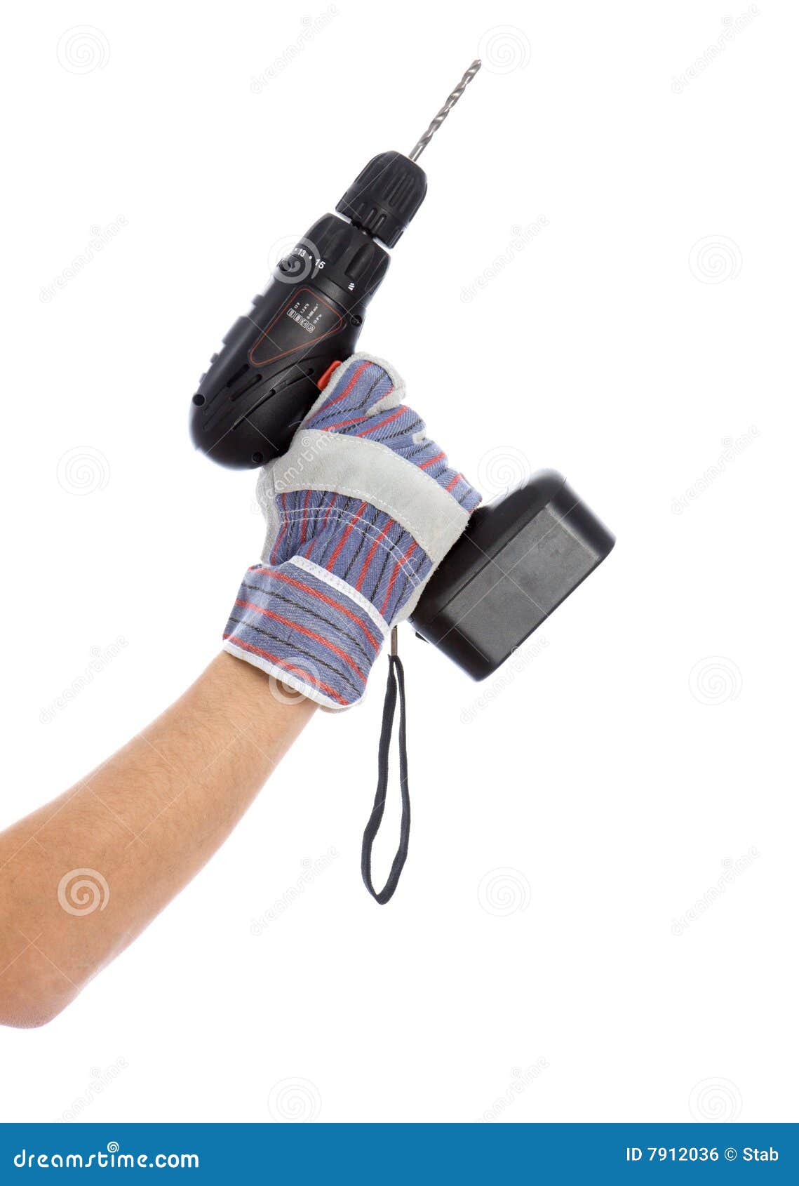 Drill in a man hand stock photo. Image of power, carpentry - 7912036