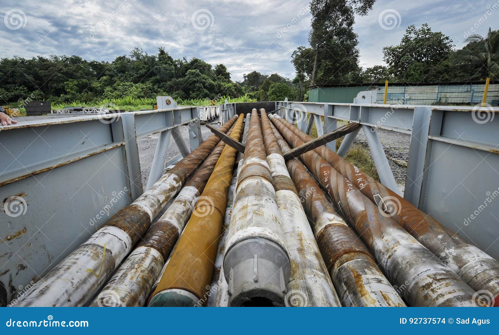 Drill Pipe stock photo. Image of blue, technical, technology - 92737574