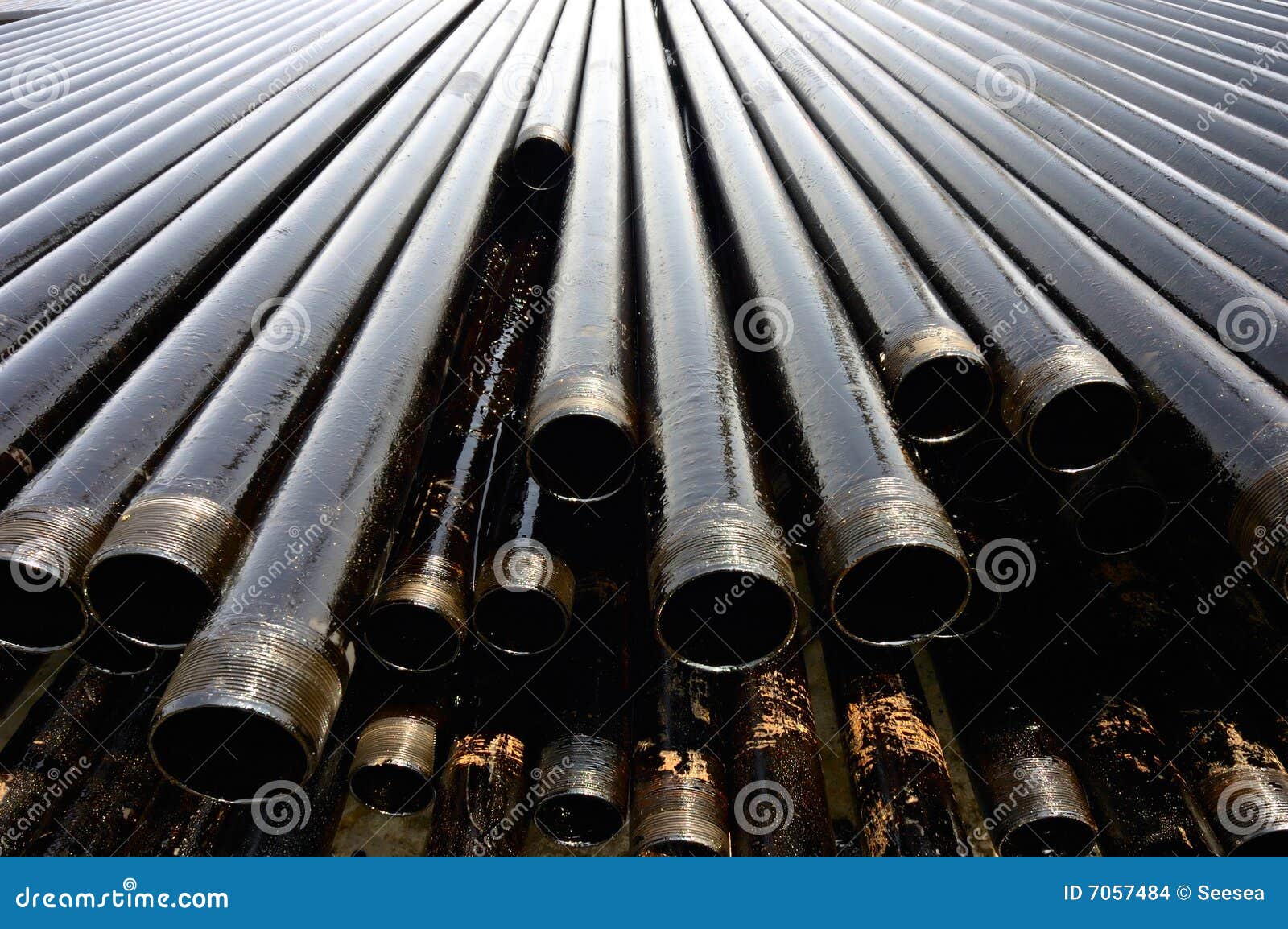 Drill pipes stock photo. Image of drill, industrial, stack - 7057484