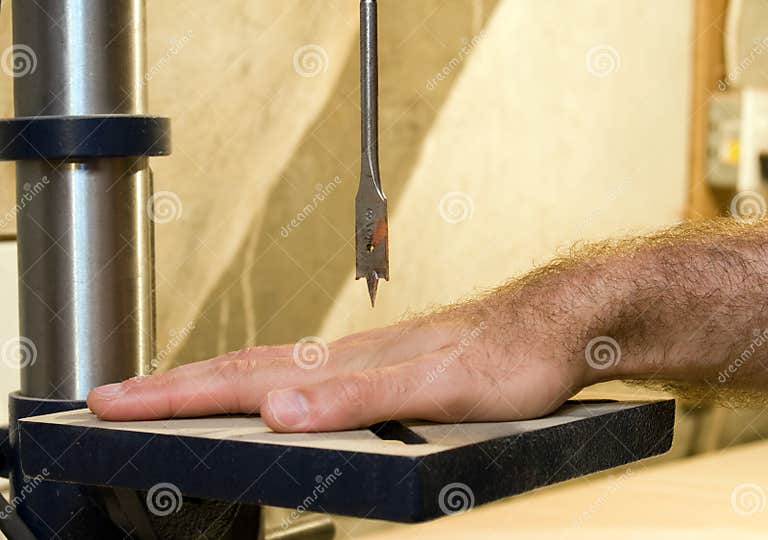 Drill Press Accident stock image. Image of industry, caution - 6070585