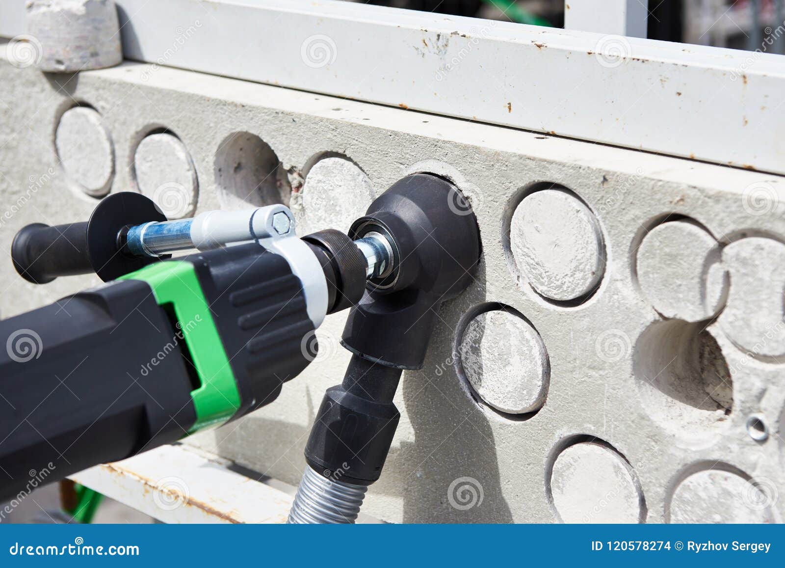 Drill Puncher for Concrete with Nozzle Dust Extraction Stock Photo ...