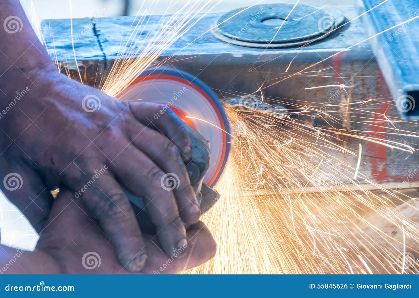 Drill Sharpening with Grindstone Abrasive Disc Cutter Machine Stock ...