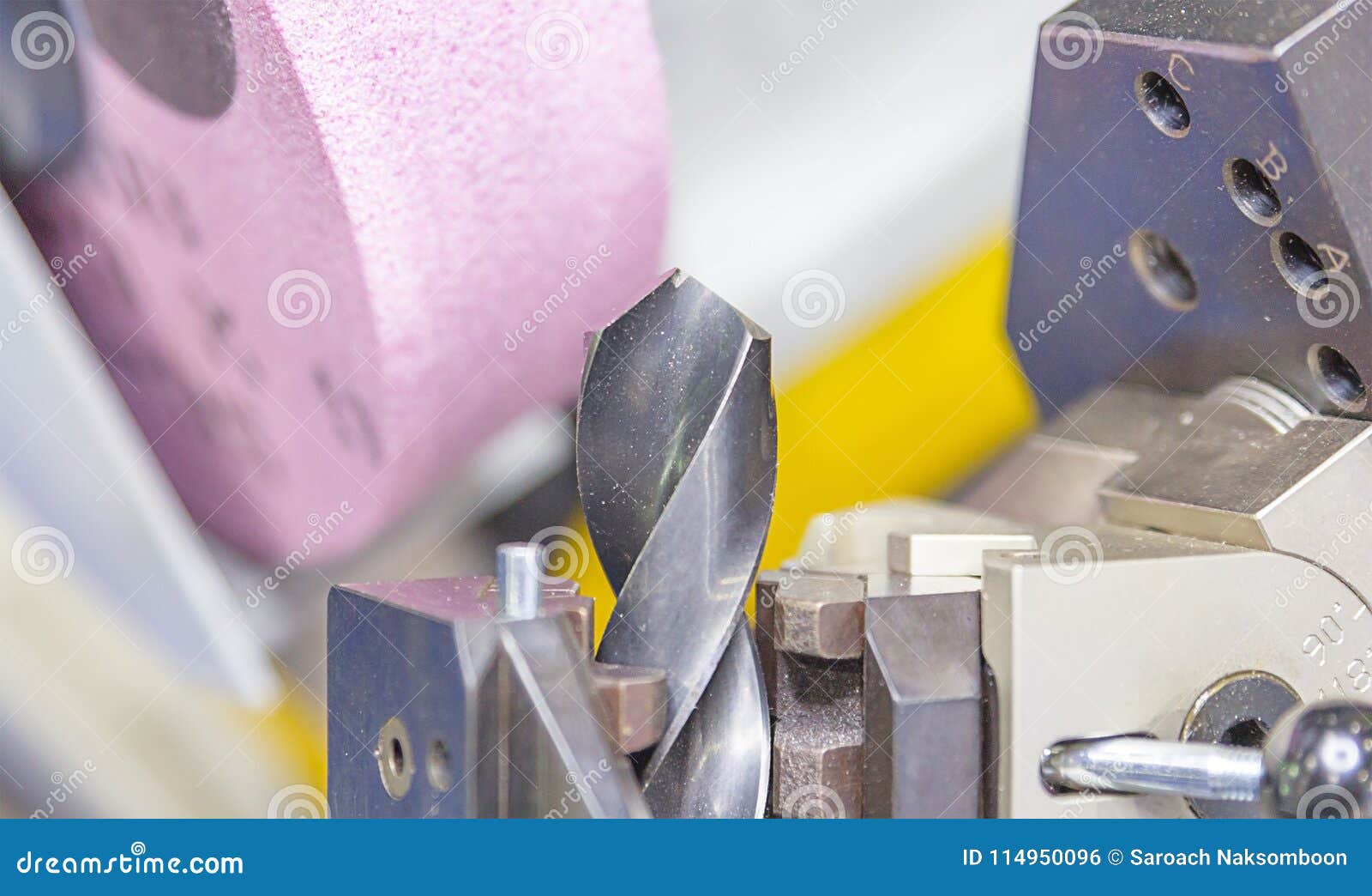 Drill Sharpening Machine By Grindstone Royalty-Free Stock Photography ...
