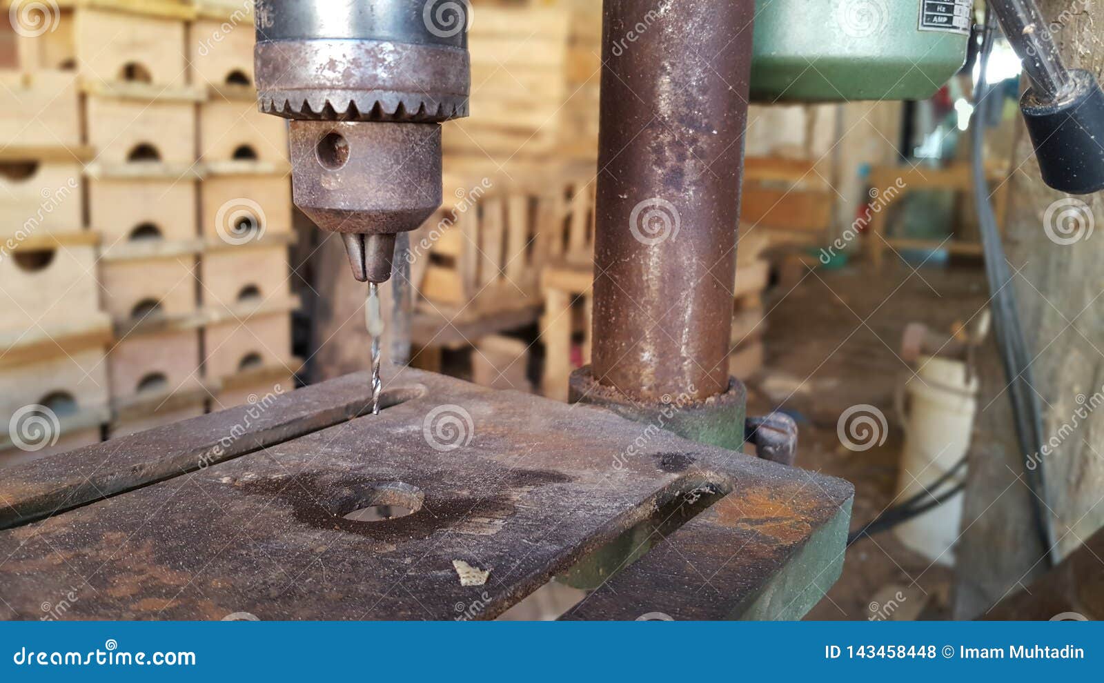 Drill Sitting, Technical Equipment for Various Work Stock Photo - Image ...