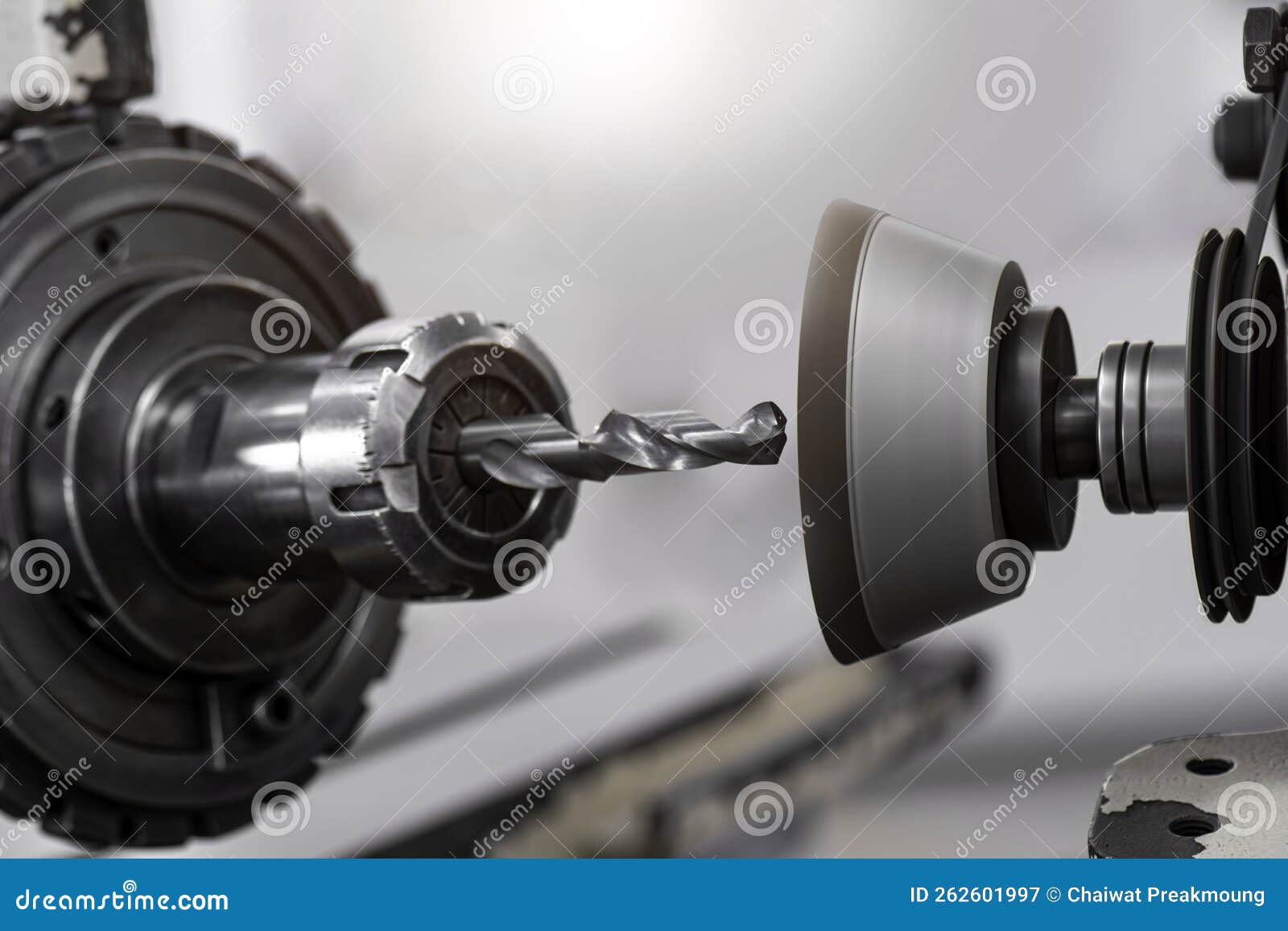 Drill Bit on Tool Grinding Machine. the Tool Regrinding Process. at ...