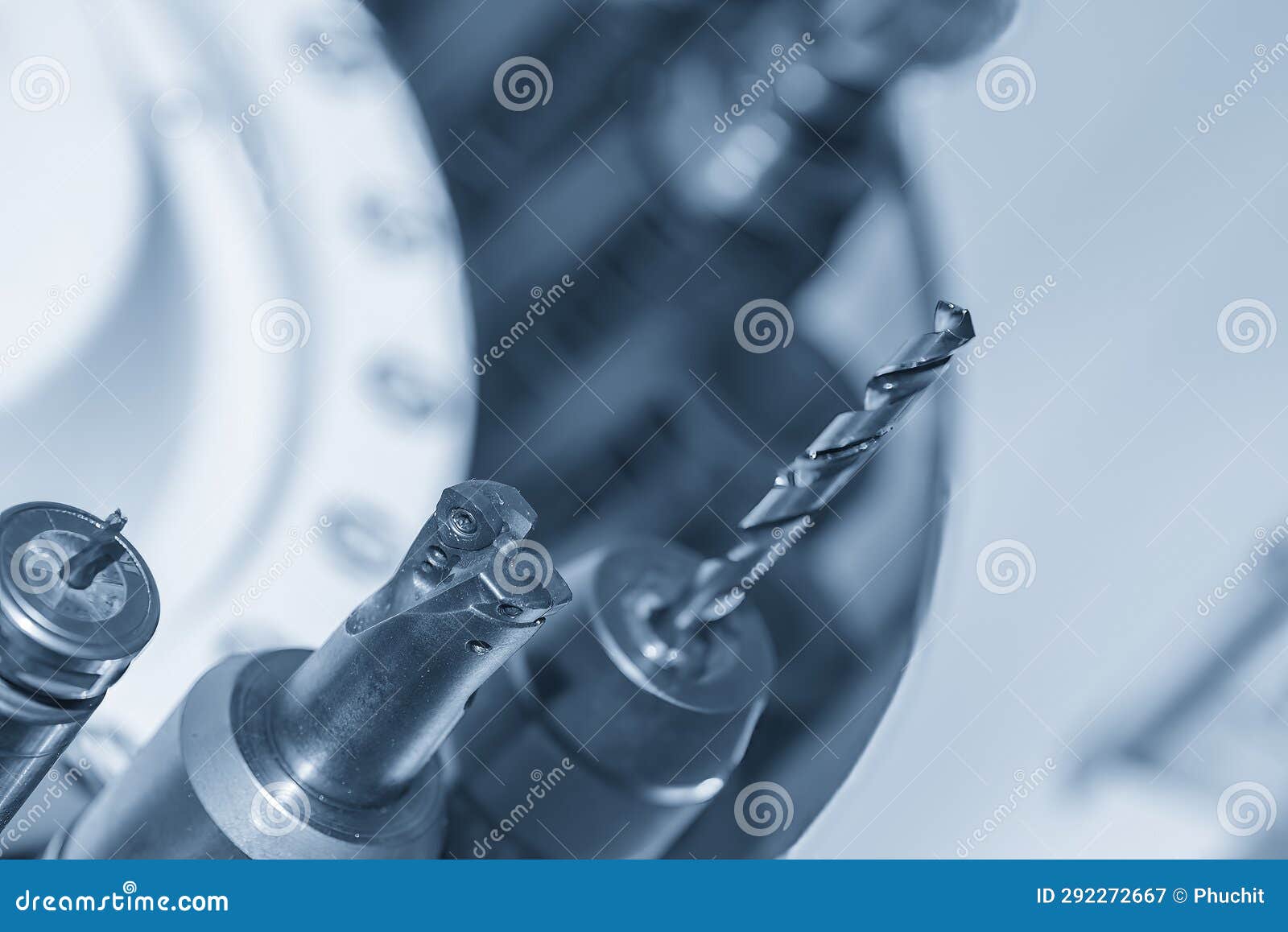 The Drill Tool and Indexable Tool in the Tool Magazine of Machining ...