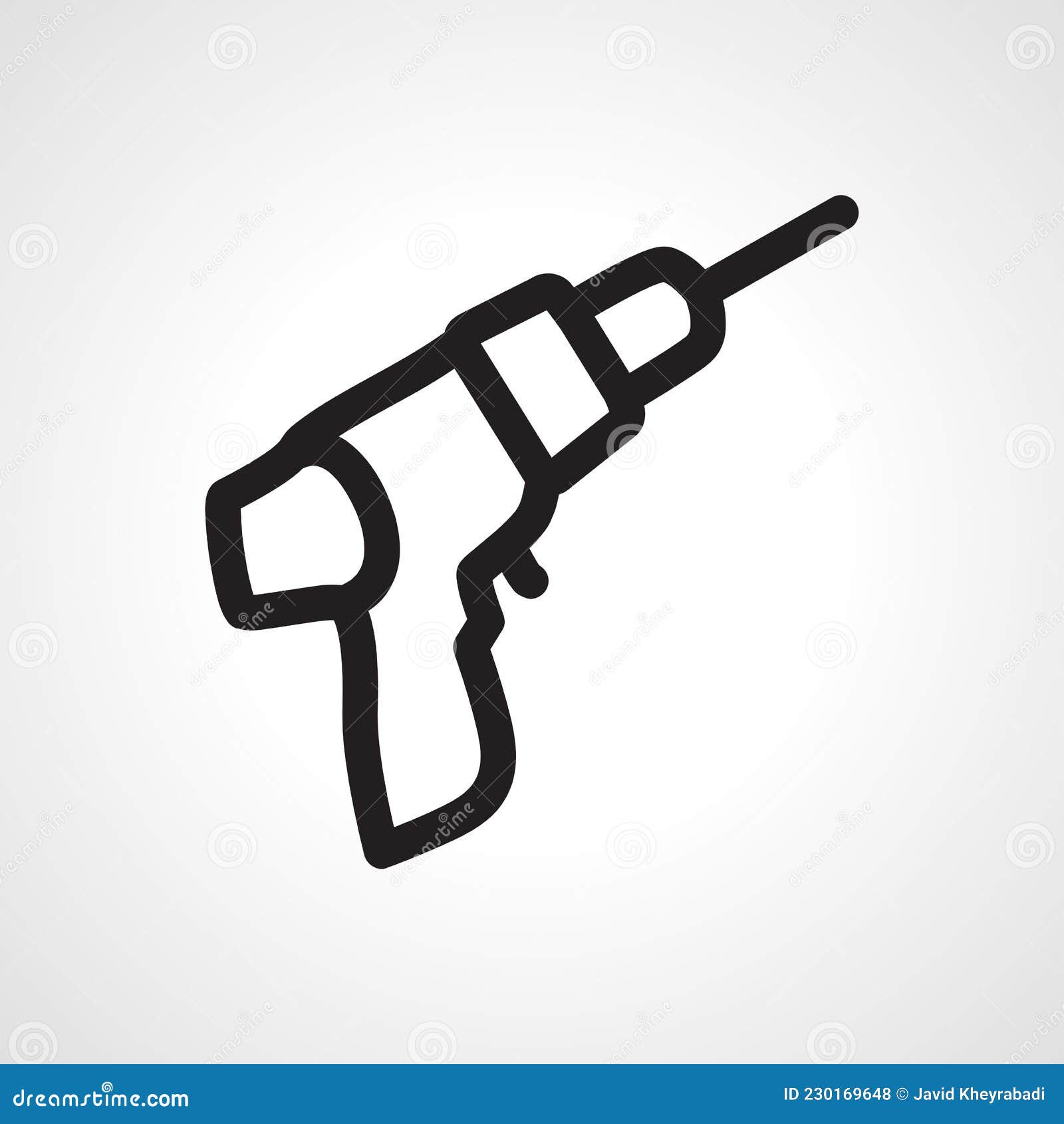 Drill Line Icon. Drill Tool Linear Outline Icon Stock Vector ...