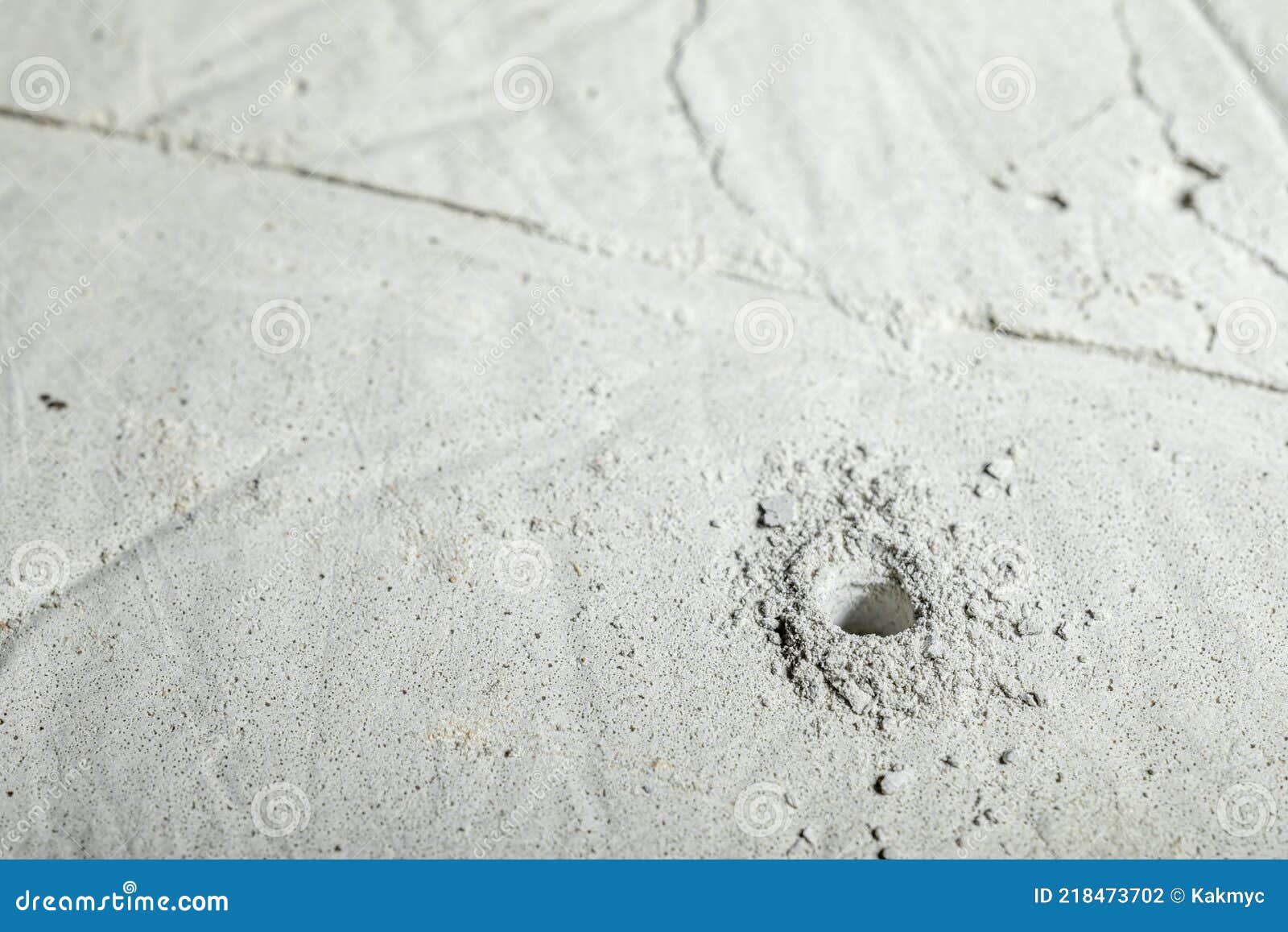 Drilled Hole in Concrete for a Dowel Stock Photo - Image of dowel ...