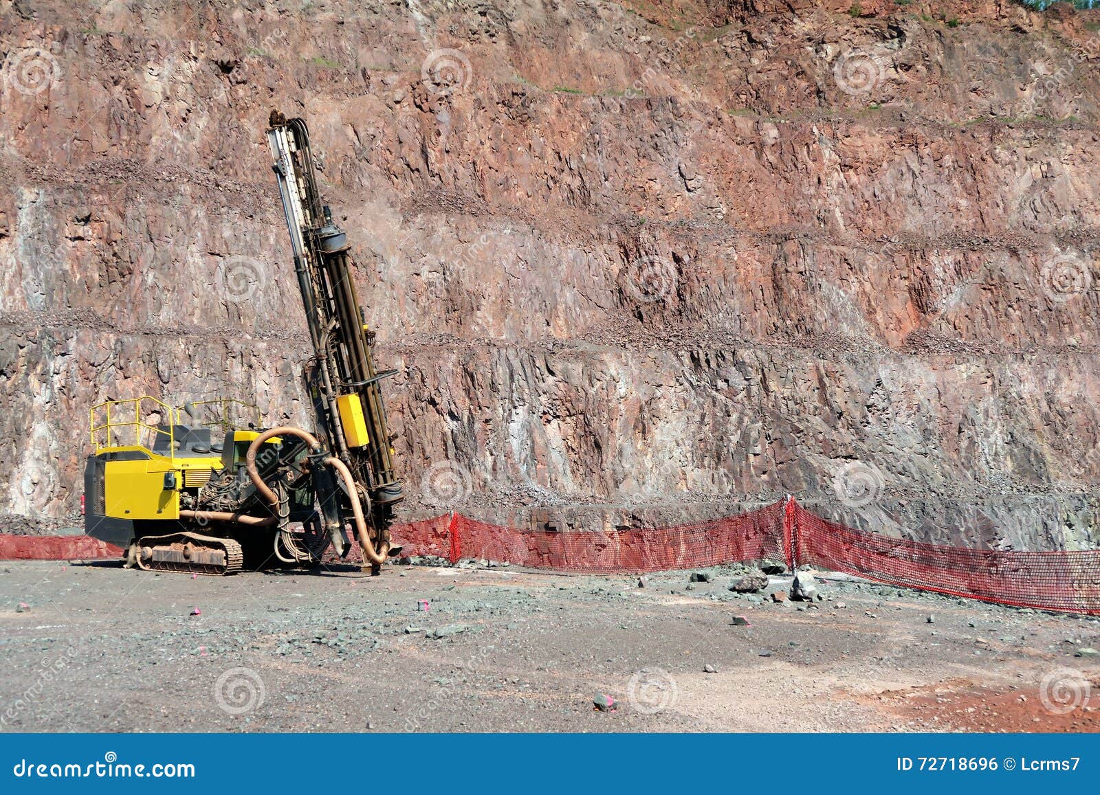 Driller in an Open Pit Mine Stock Photo - Image of geology, power: 72718696