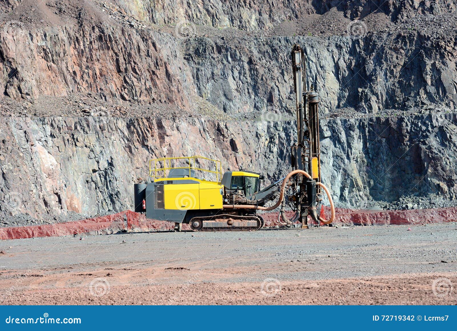 Driller in an Open Pit Mine Stock Photo - Image of exploration, power ...