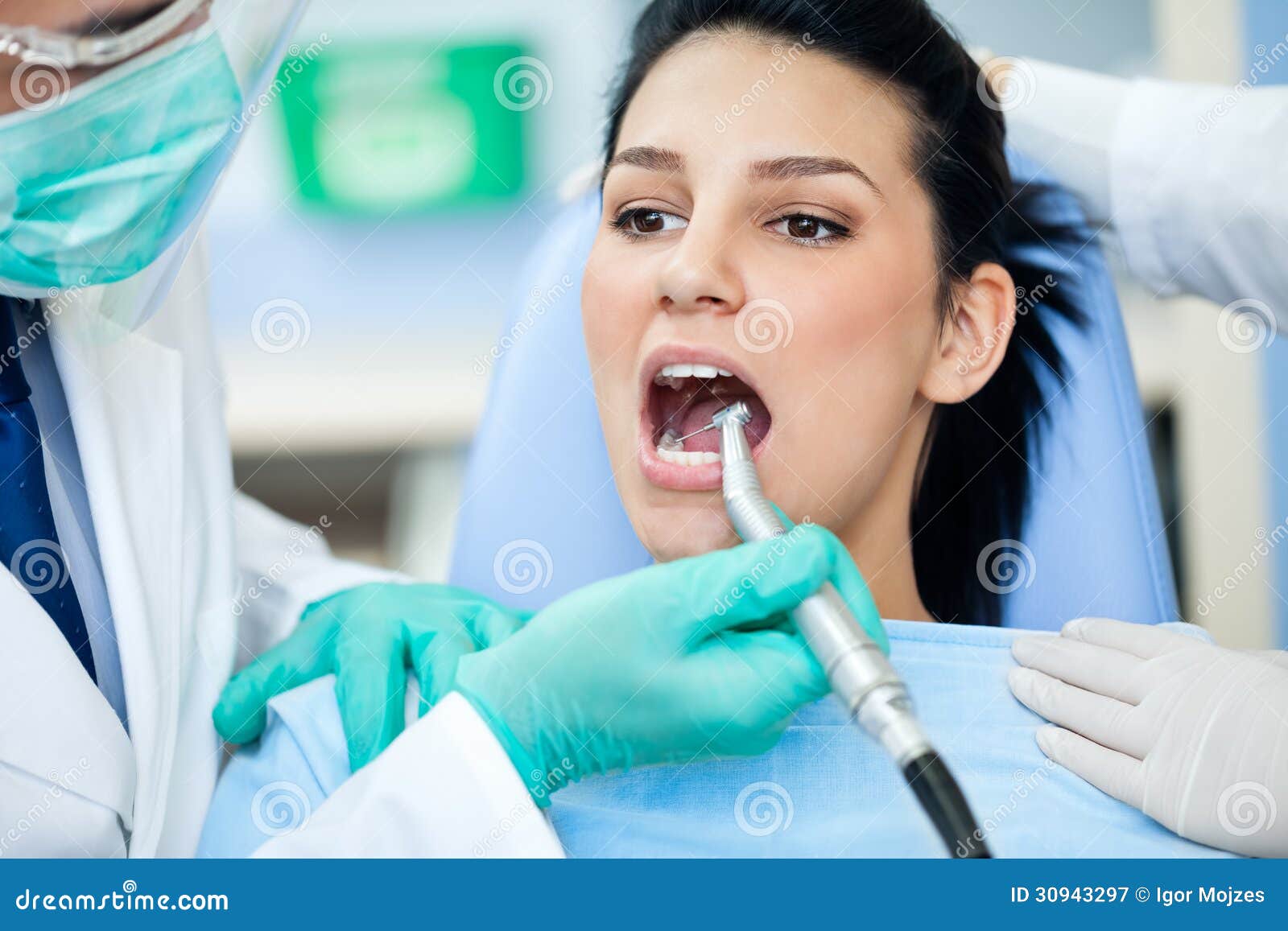 Drilling - Dentist Treatment Stock Image - Image of orthodontic, open ...