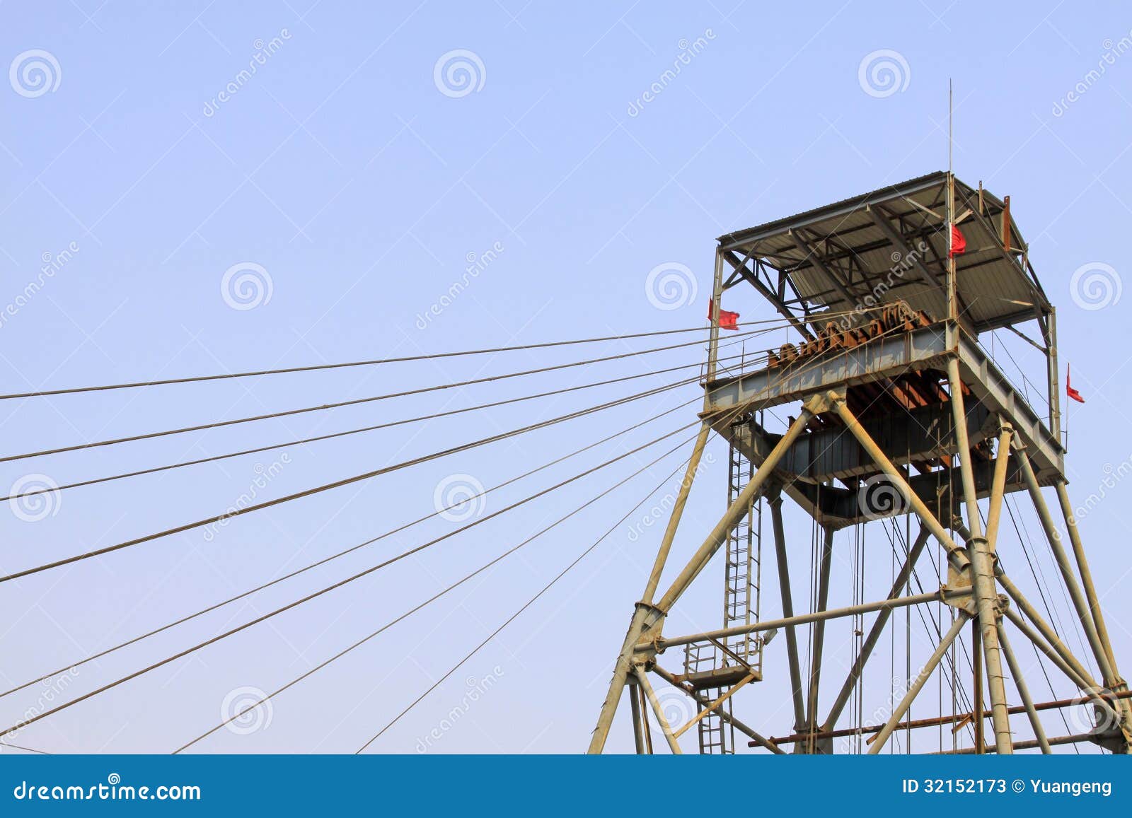 Drilling Derrick in a Iron Mine Stock Image - Image of metal, equipment ...
