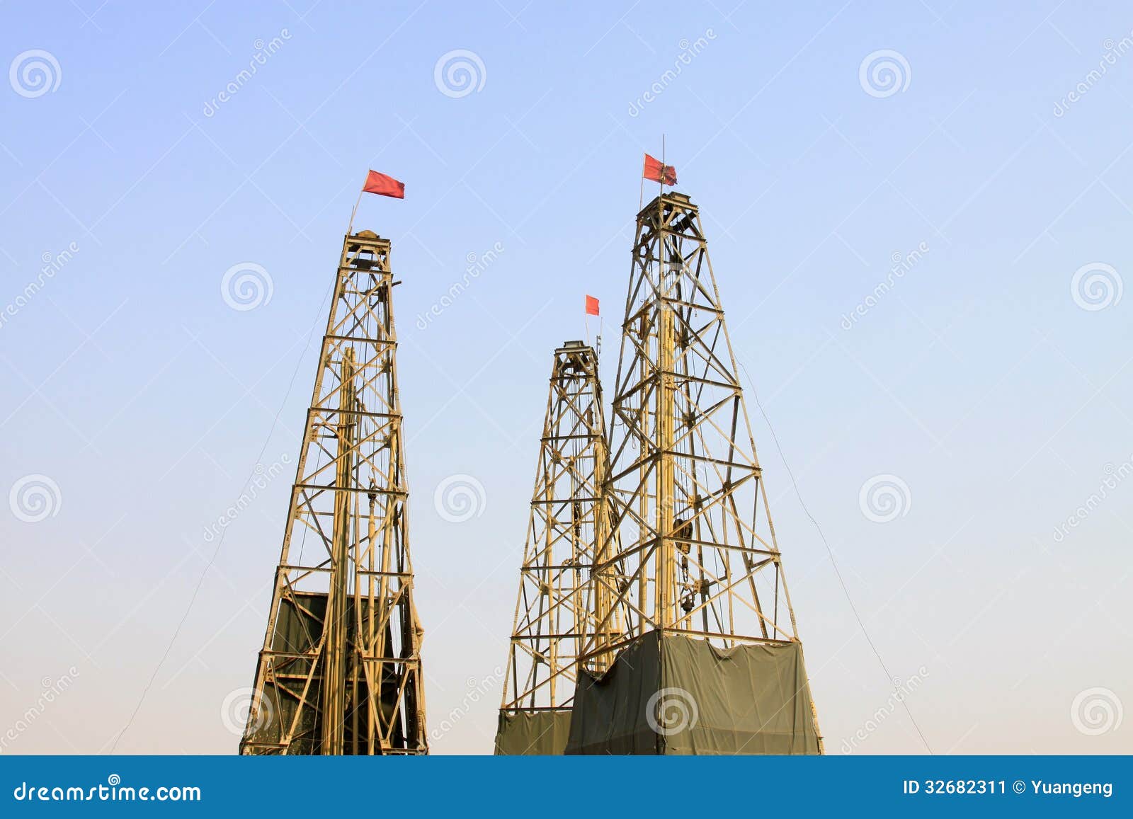 Drilling Derrick in a Iron Mine Stock Image - Image of asia, steel ...