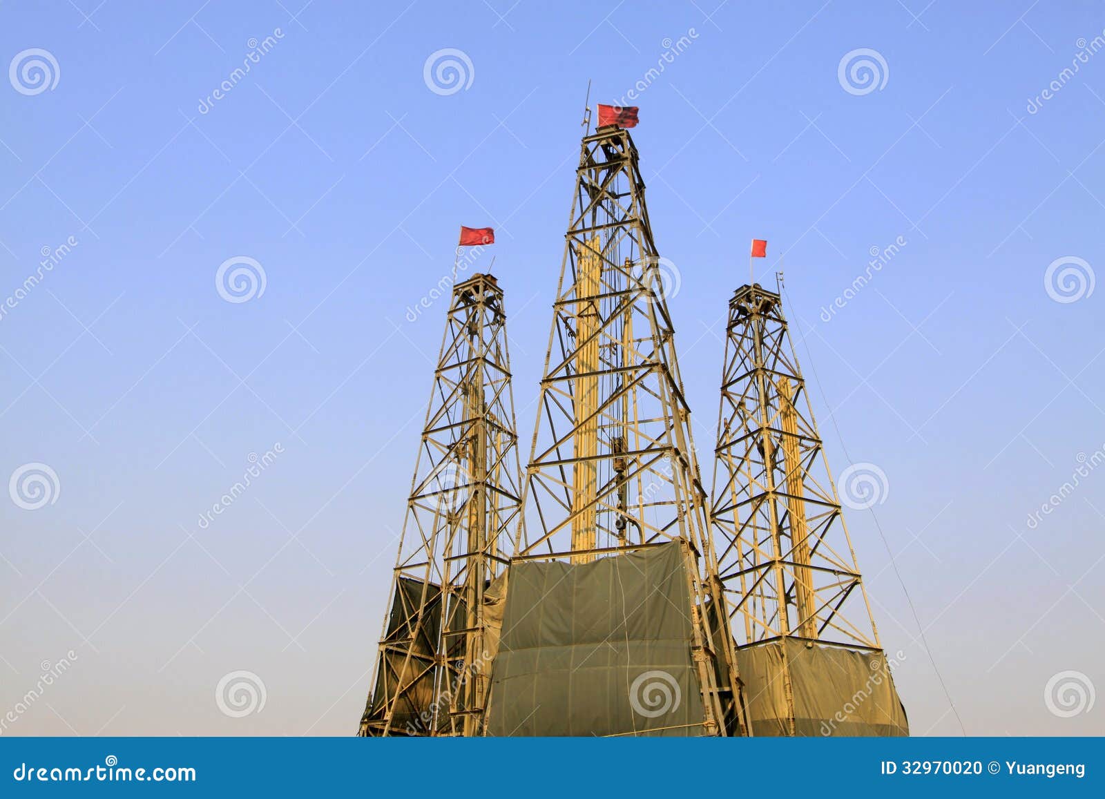 Drilling Derrick in a Iron Mine Stock Photo - Image of heavy, chemical ...