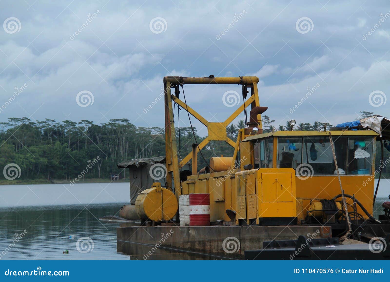 Drilling Dredging Machine Largest, Isolated. Editorial Photo - Image of ...