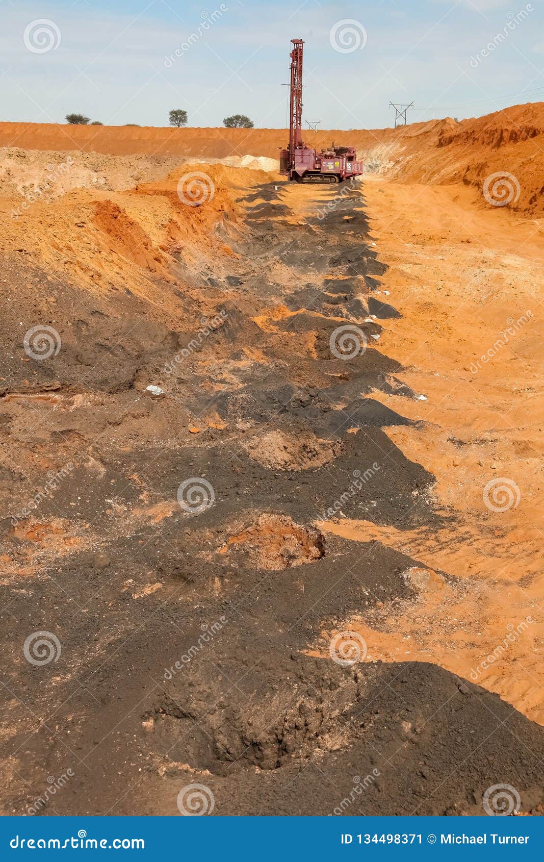 Drilling Holes for Dynamite Blasting Stock Image - Image of dirty ...
