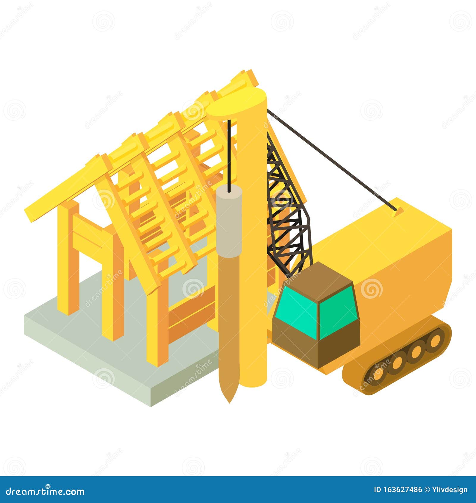 Drilling Icon, Isometric Style Stock Vector - Illustration of isometric ...