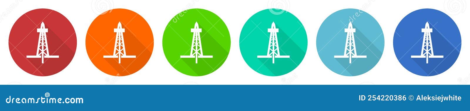 Drilling Rig Icon. 3D Model Of Onshore Drilling For Oil And Gas ...