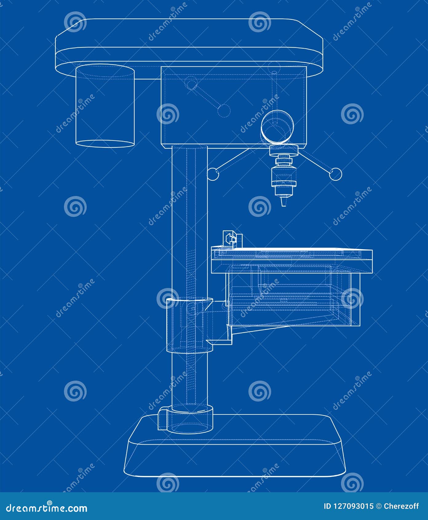 Drilling machine concept stock vector. Illustration of metal - 127093015
