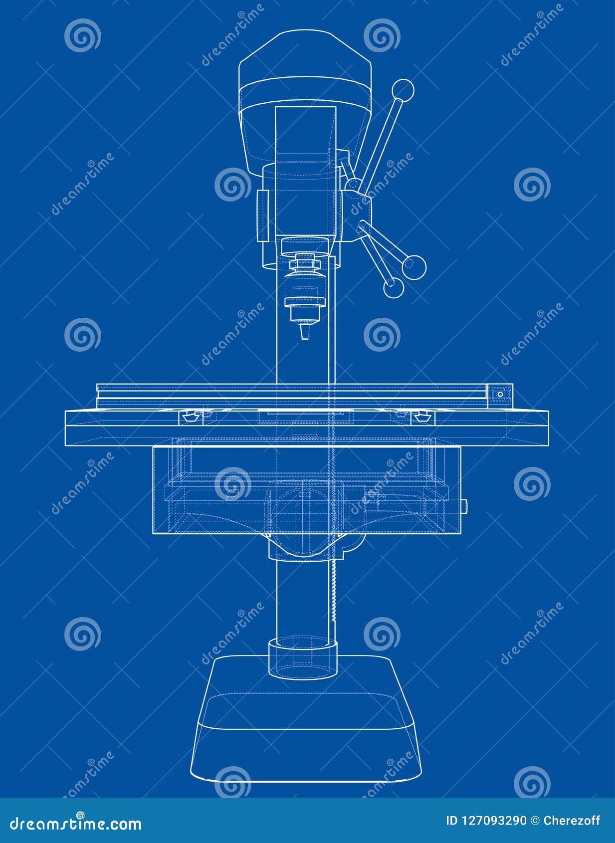 Drilling machine concept stock vector. Illustration of industry - 127093290