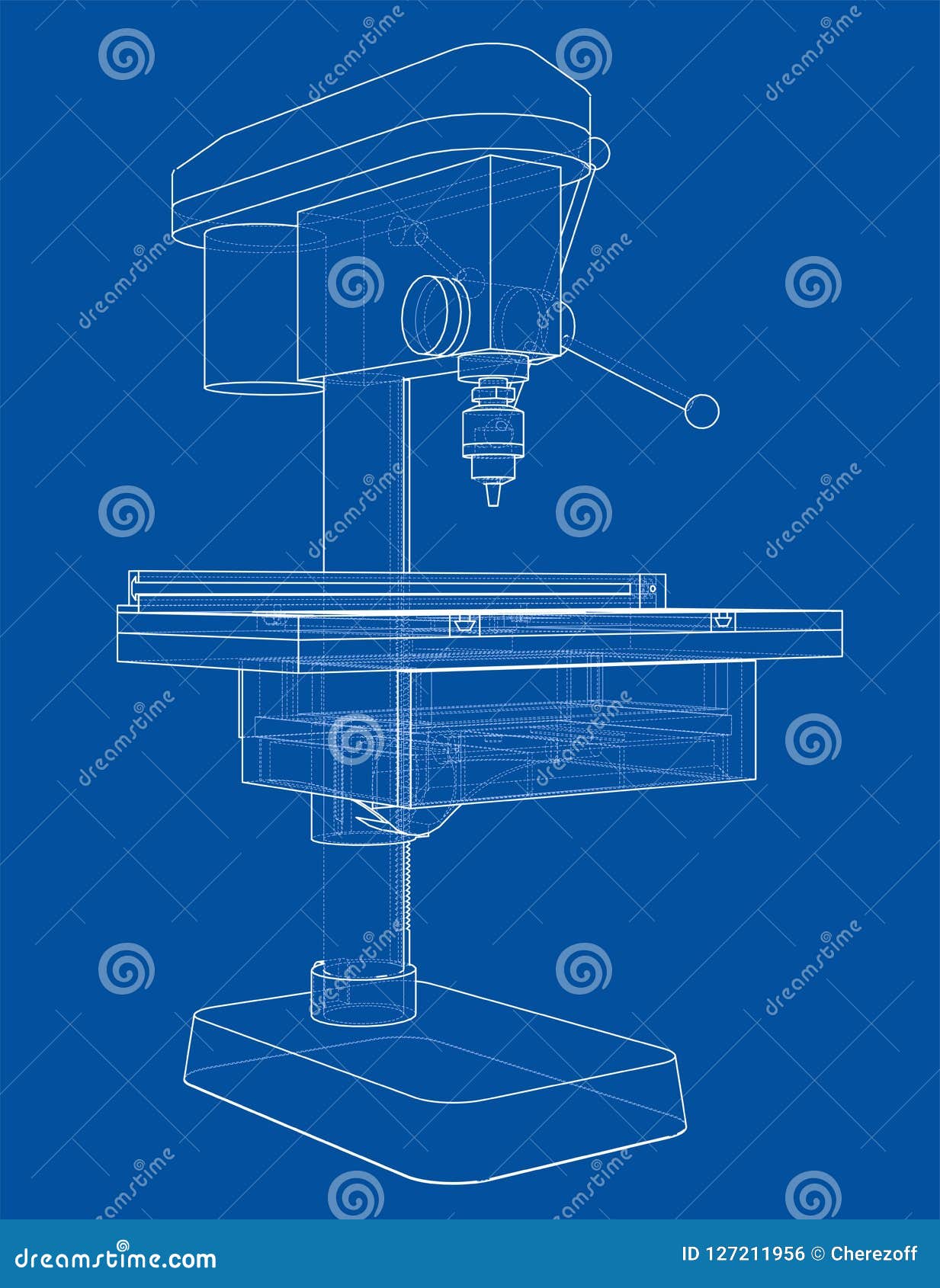 Drilling machine concept stock vector. Illustration of laboratory ...