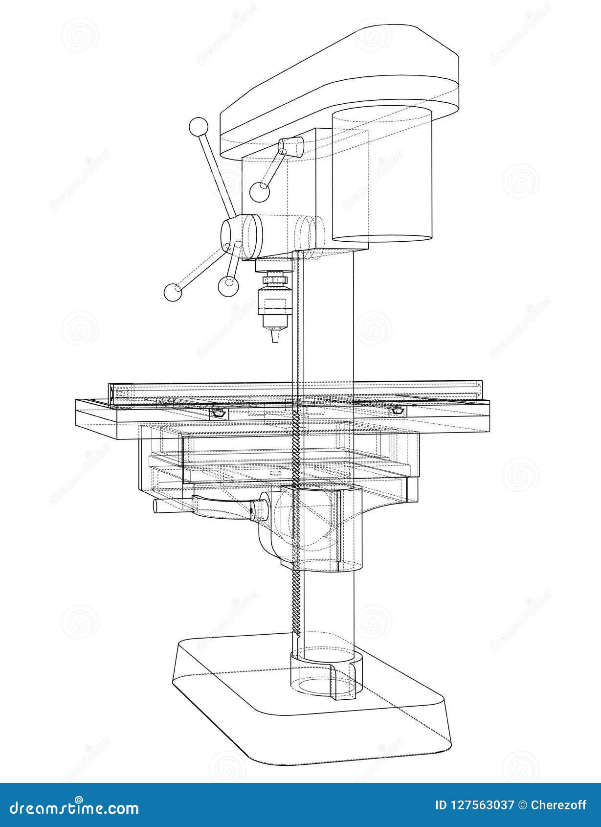 Drilling machine concept stock vector. Illustration of concept - 127563037
