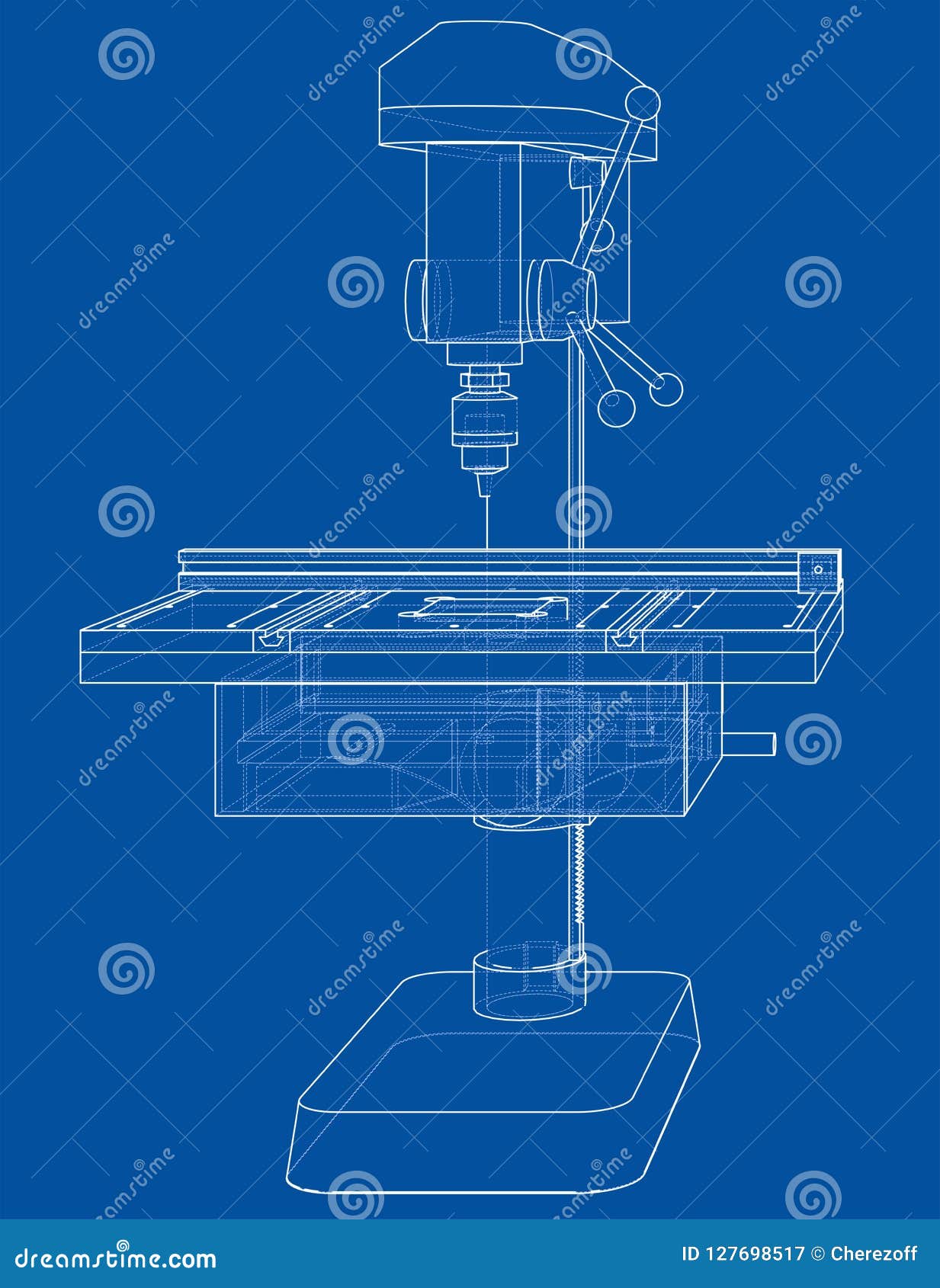 Drilling machine concept stock vector. Illustration of industrial ...