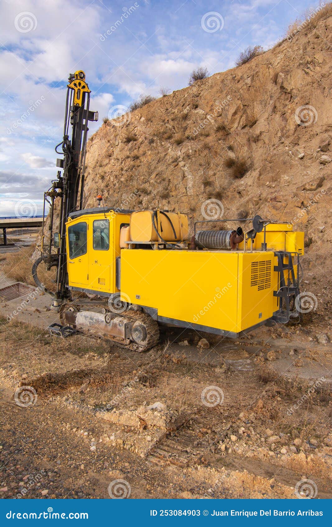 Drilling Machine in a Construction Stock Image - Image of rock, blast ...