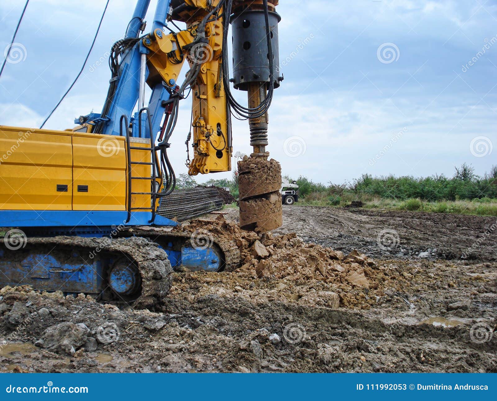 Drilling Machine on Construction Site Stock Image - Image of boring ...