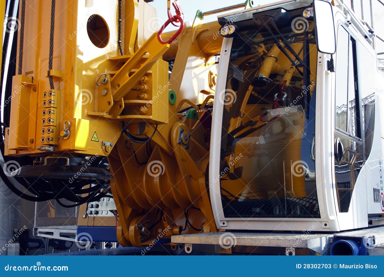 A Tracked Auger Piling Rig, A Mobile Crane And An Excavator At The ...