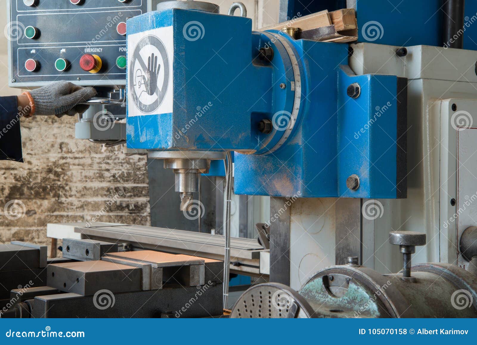 Drill machine closeup stock photo. Image of engineering - 105070158