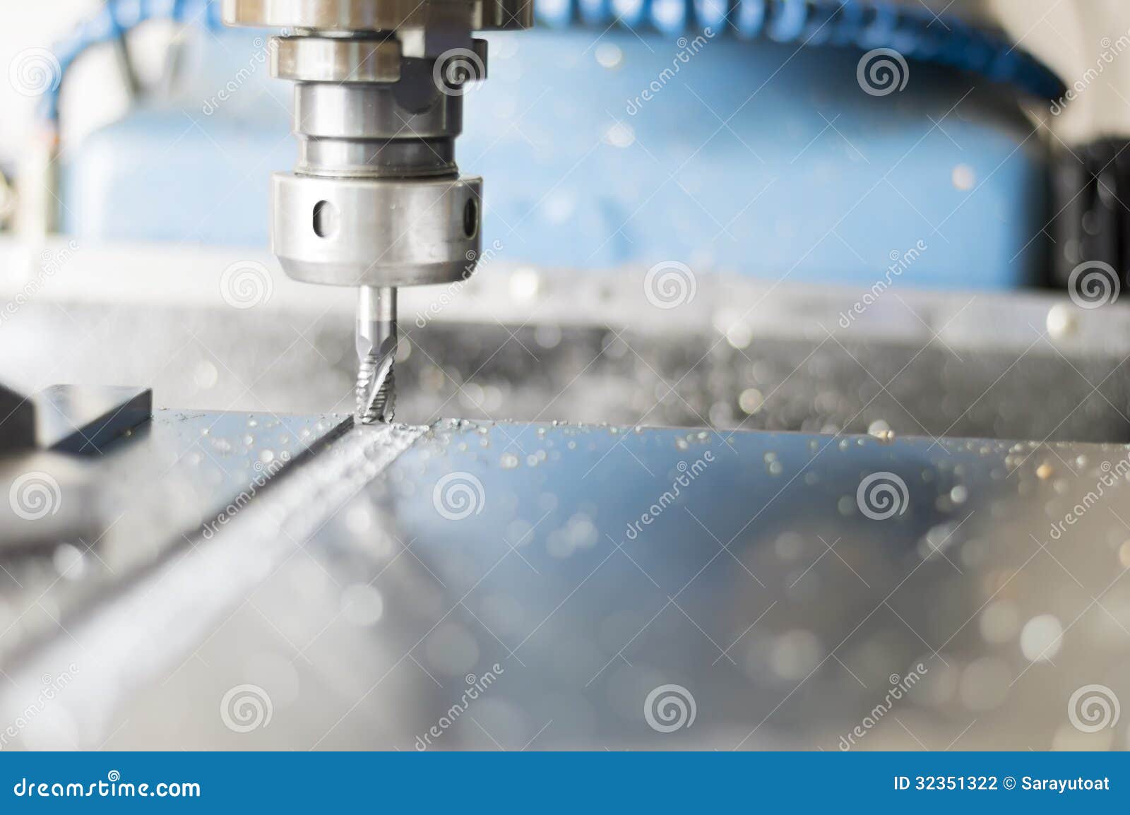 Drilling Machine,machining Center Working Stock Photo - Image of tool ...