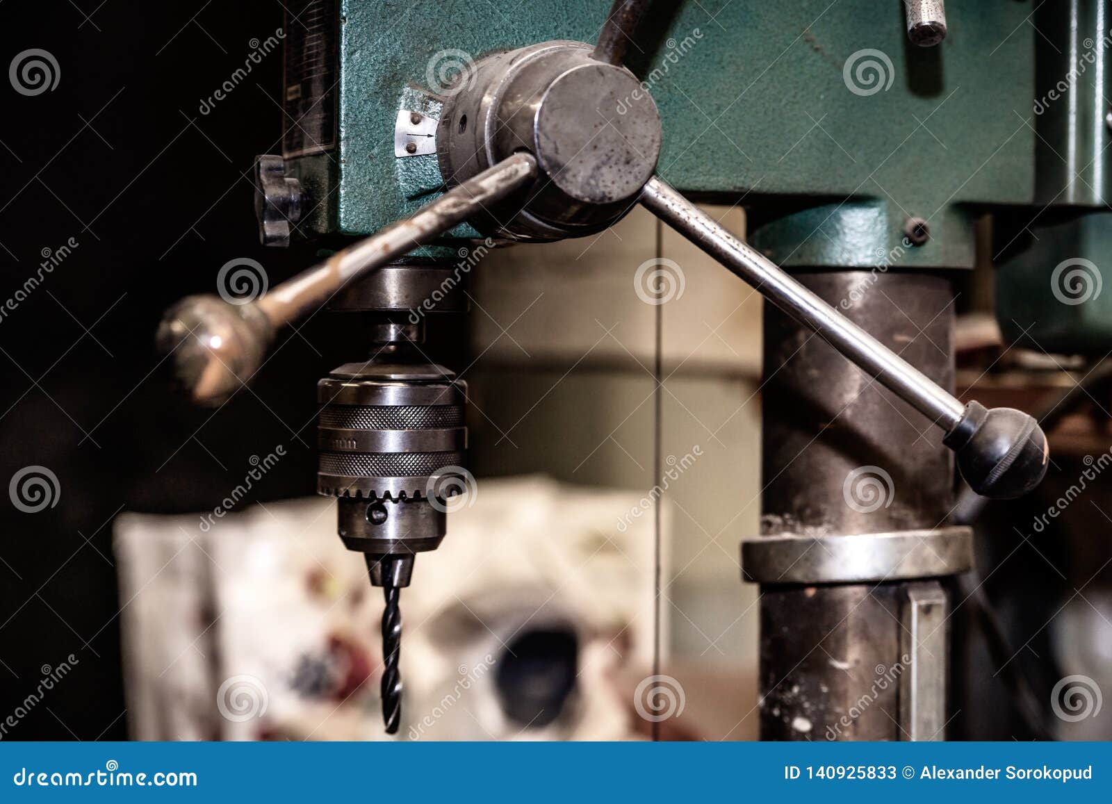 Drilling Machine for Metal Processing. Industry Tools Stock Image ...