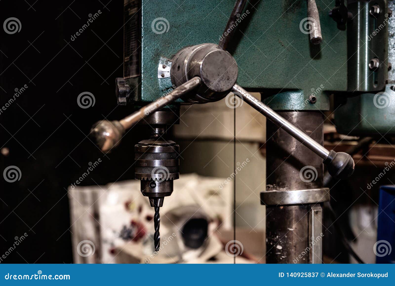 Drilling Machine for Metal Processing. Industry Tools Stock Image ...