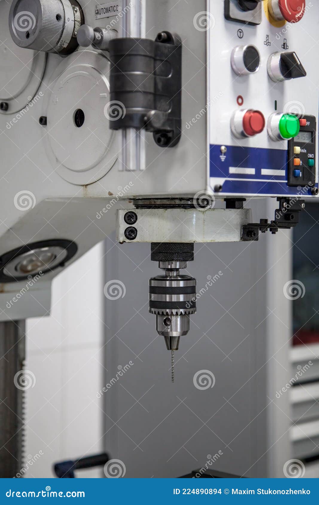 Modern Workshop Drilling Machine. a Machine for Drilling Holes in ...
