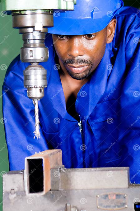 Drilling machine operator stock photo. Image of collar - 7671676