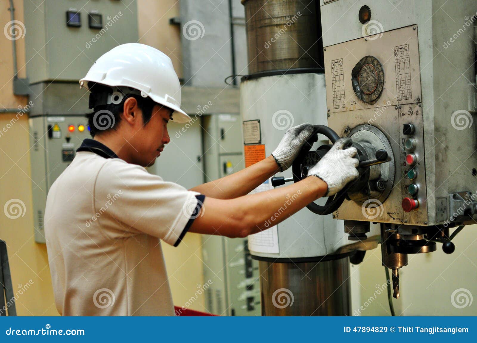 Drilling machine operator editorial stock image. Image of industry ...