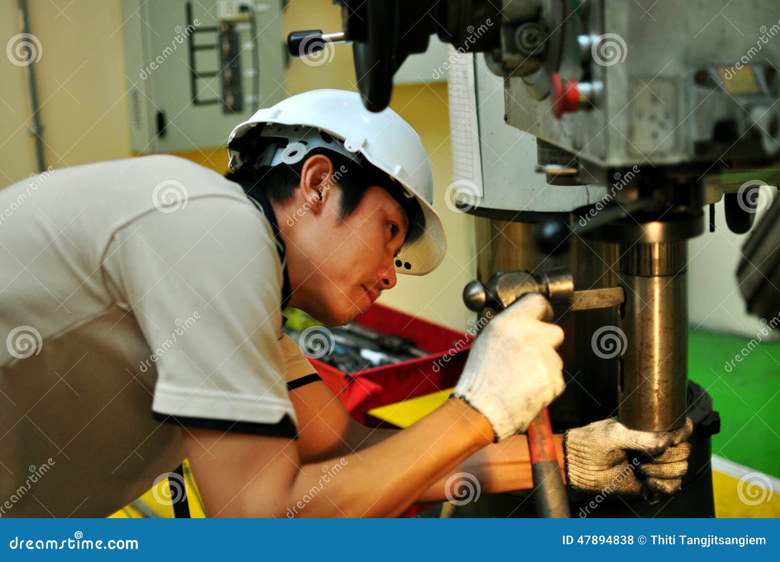 Drilling machine operator editorial stock photo. Image of african ...