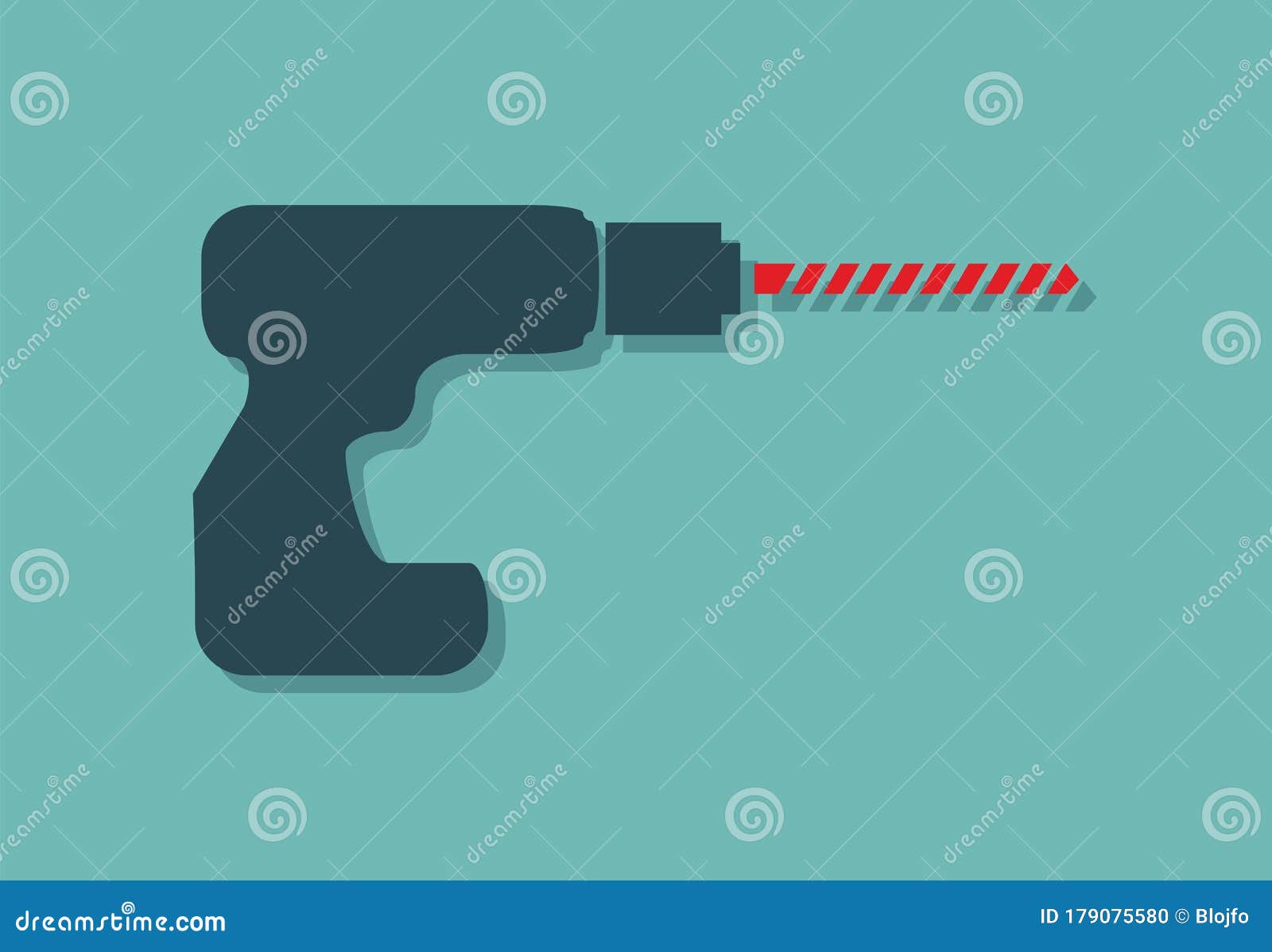 Drilling Machine with Red Drill Stock Vector - Illustration of drilling ...