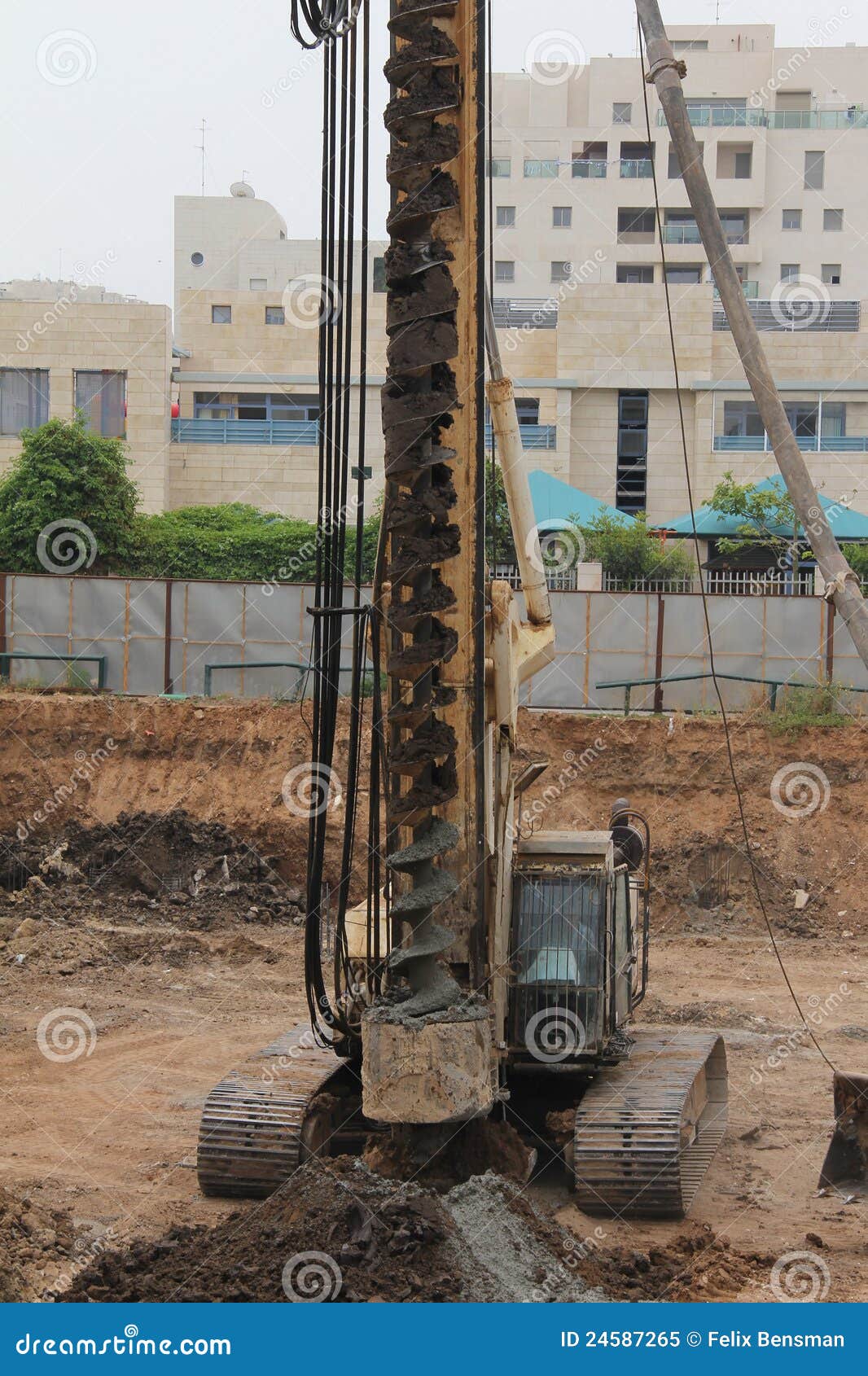 Drilling machine at work stock image. Image of heavy - 24587265