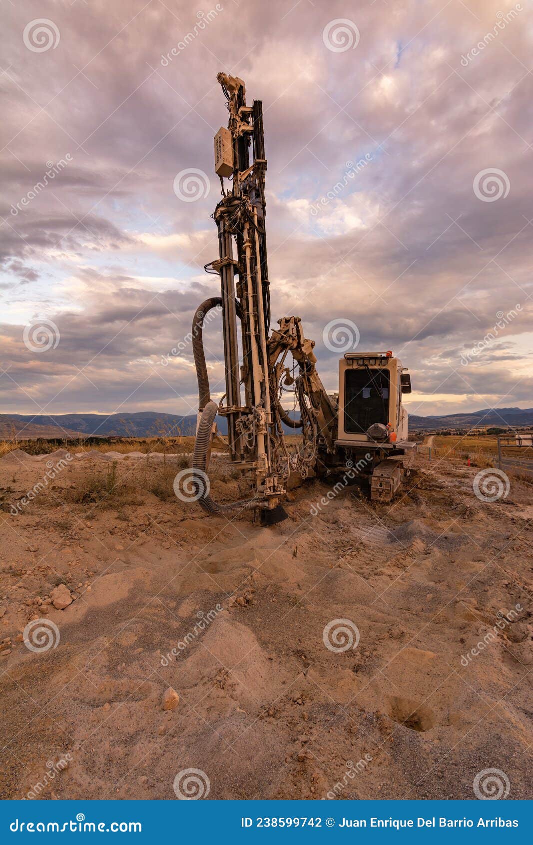 Drilling Machine Working on a Construction Site Stock Photo - Image of ...