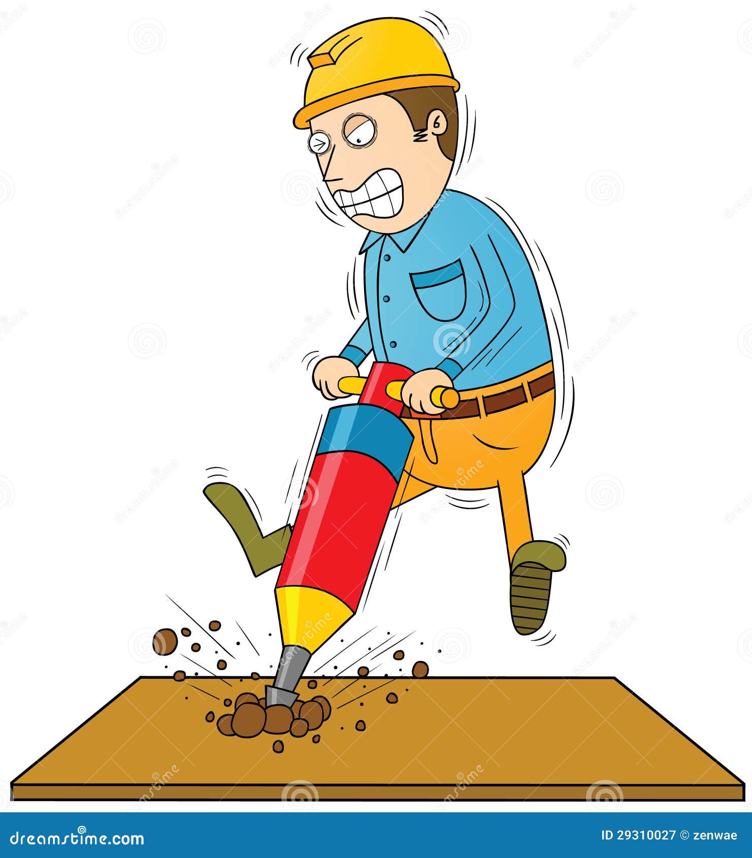 Drilling man stock vector. Illustration of construction - 29310027