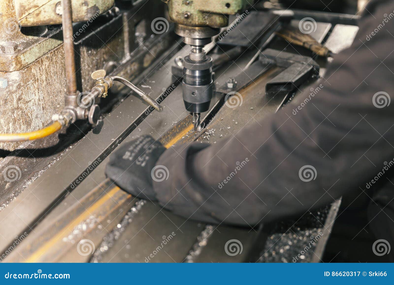 Drilling Metal Pillar Drills Stock Image - Image of hole, sharp: 86620317