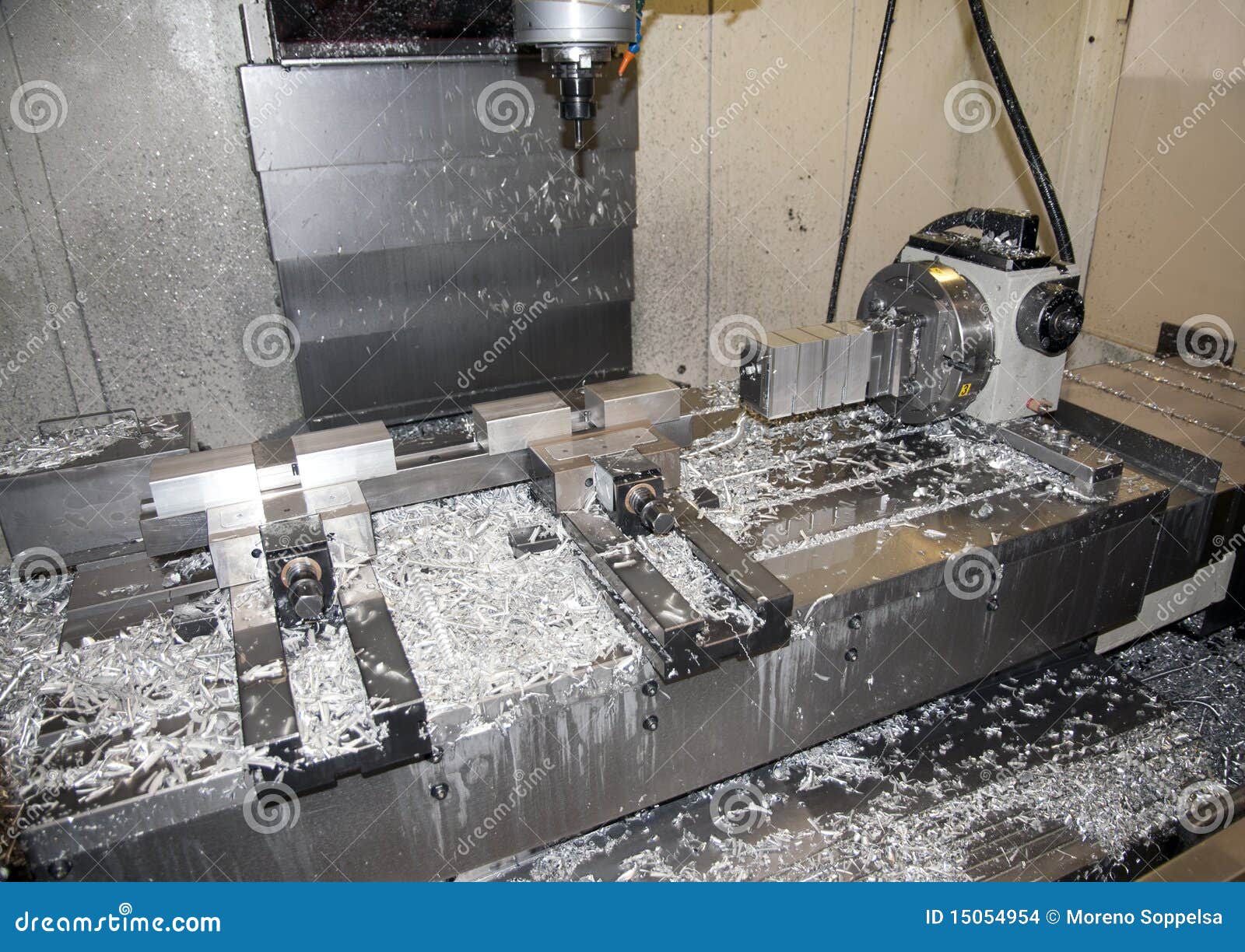 Drilling and Milling CNC in Workshop Stock Photo - Image of file ...