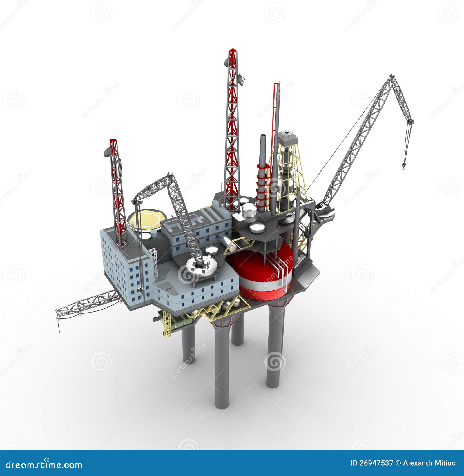 Offshore Oil Rig Royalty-Free Stock Image | CartoonDealer.com #70873672